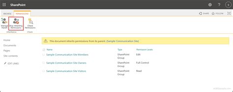 How To Manage Unique Permissions In Sharepoint Online
