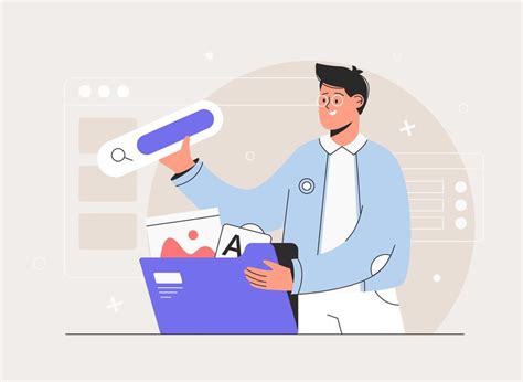 Premium Vector Young Man Designer Working On Ui Ux Design Or Mobile Application Wireframe