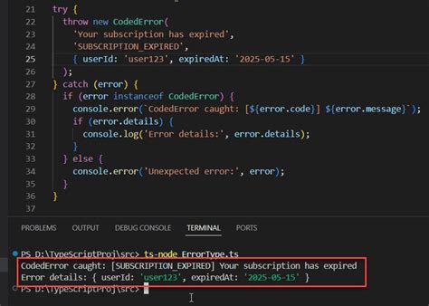 Create Custom Error Types In Typescript