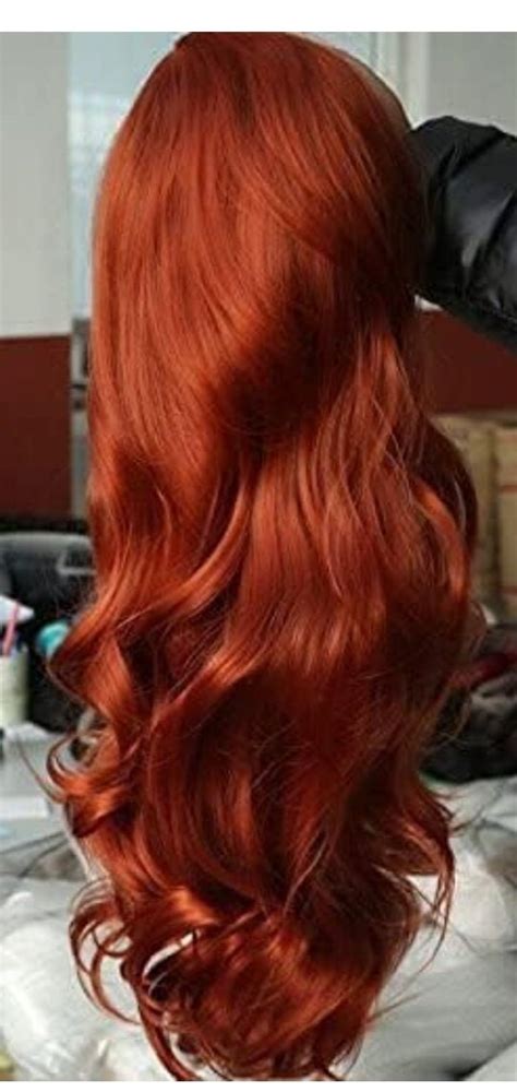 24 Copper Red Beautiful Lace Front Wig Lace Front Wig Etsy