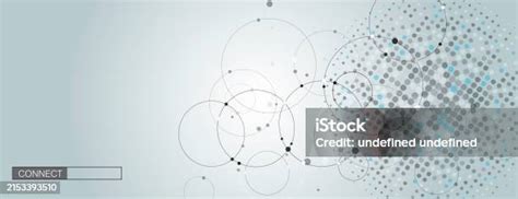 회색 원은 하프 톤 배경에 연결됩니다 배너 템플릿 추상 벡터 일러스트 레이 션 공동체에 대한 스톡 벡터 아트 및 기타 이미지 공동체 구 단일 이미지 Istock