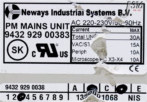 34652 Neways Industrial Asml Pm Mains Unit 9432 929 00383 J316gallery
