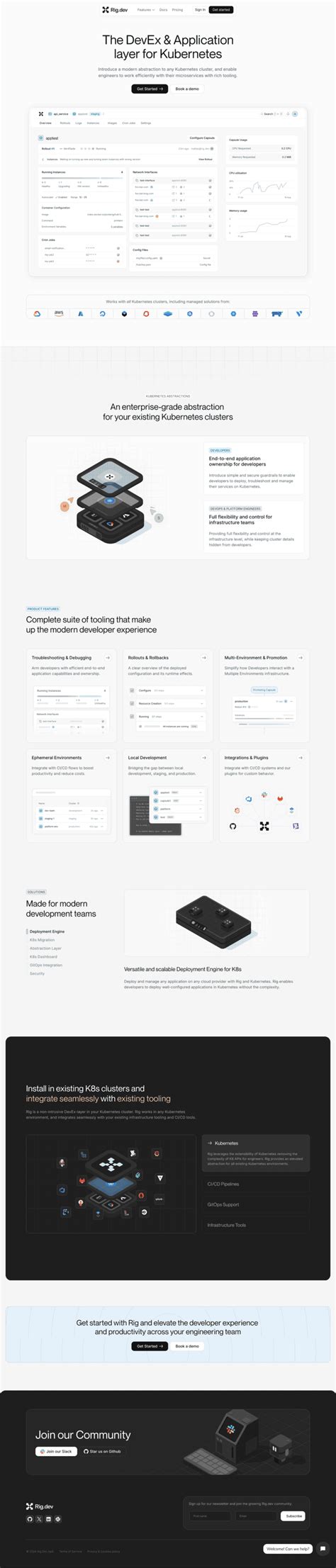 Rigdev Page Saas Landing Page