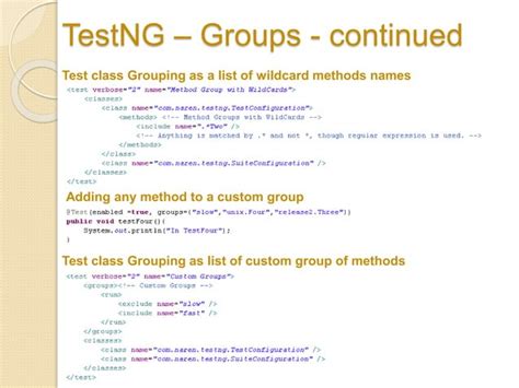 Test Ng Framework Complete Walk Through Pptx Programming Languages Computing