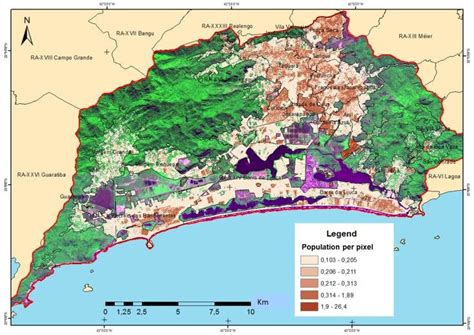Dasymetric Map Of The Population Density Using The Method Of Strauch