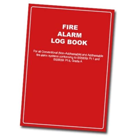 Haes Fire Alarm System Log Book A5 Sized