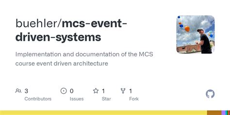 GitHub Buehler Mcs Event Driven Systems Implementation And Documentation Of The MCS Course