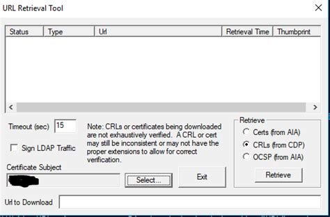 Using Certutil Gui To Validate Crls On All Cdps And Using Ocsp Relevant Security