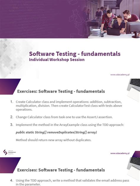 Software Testing Fundamentals Exercises Pdf