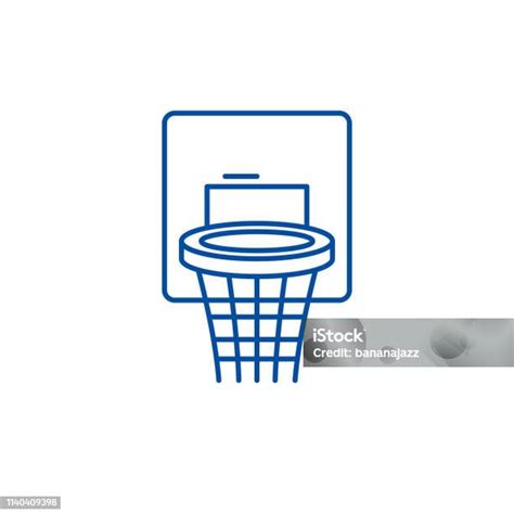 농구 바구니 라인 아이콘 개념입니다 농구 바구니 평면 벡터 기호 기호 개요 그림 0명에 대한 스톡 벡터 아트 및 기타 이미지 0명 3차원 형태 검은색 Istock
