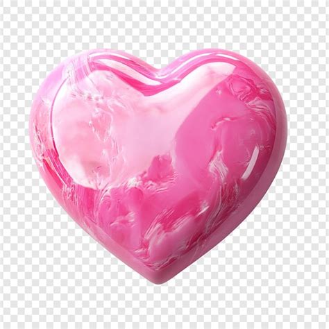 분홍색 마음 사랑 과 애정 의 상징 무료 Psd 파일