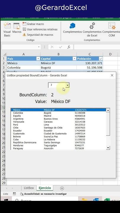Boundcolumn Listbox Vba Excel Listbox Boundcolumn Youtube