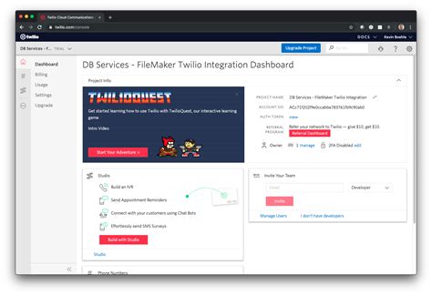 FileMaker Twilio Integration DB Services