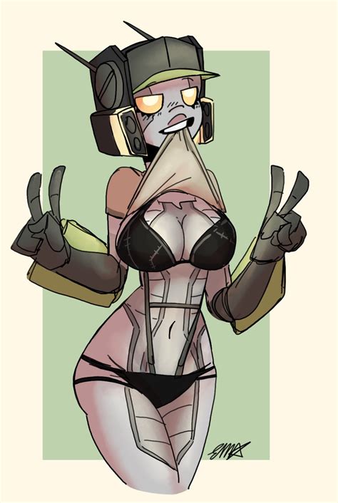 Rule 34 Biting Shirt Bra And Panties Cybertronian Lifting Shirt Looking At Viewer Robot Robot