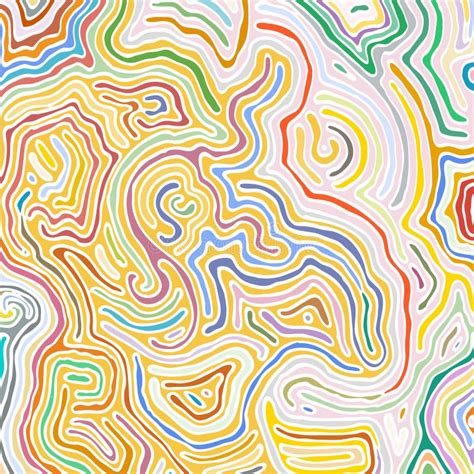 Vector Color Pattern Curved Lines Black And White Grunge Background Stock Vector