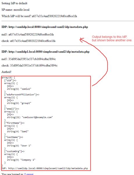 Test Page Need Improvements For Better Support Of Multiple Idps