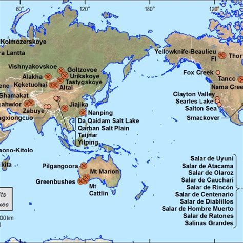 4 World Map Showing The Distribution Of Hard Rock Lithium Mines Dark