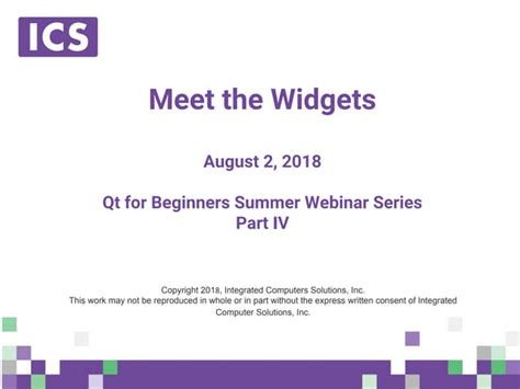 Meet The Widgets Another Way To Implement Ui Ppt