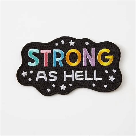 Strong As Hell Iron On Patch Sew Quirky