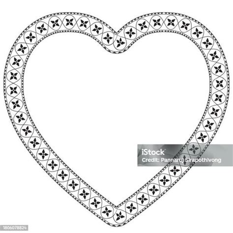 하트 프레임 꽃 하트 프레임 벡터 테두리 꽃 결혼식 로얄 선조 세공 화려한 예술 장식 블랙 일러스트 레이 션 디자인 클래식 로맨틱 0명에 대한 스톡 벡터 아트 및 기타