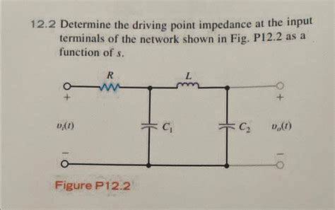 Solved 122 ﻿determine The Driving Point Impedance At The