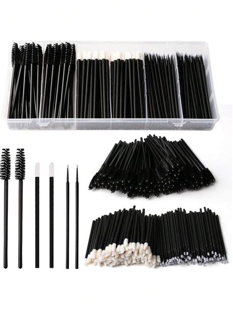 Kit De Maquillaje Desechable De 300 Piezas Pincel Delineador De Ojos Lápiz Negro Para Ojos