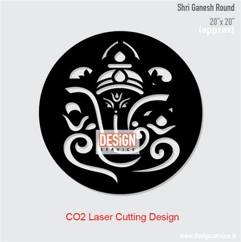 Shri Ganesh Round Laser Cutting Design Design Service