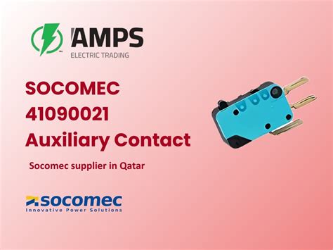 Discover The Socomec 41090021 Auxiliary Contact For Sircover Pv