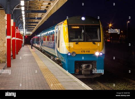 An Arriva Trains Wales Class 175 Diesel Train Calling At Warrington