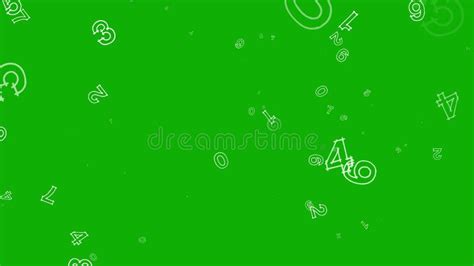 Digital Numbers Motion Graphics With Green Screen Background Stock