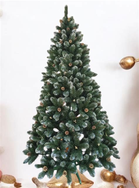 ᐉ Ялинка штучна Кармен з шишками і перлами пухнаста 2 м Золотистий 1315 • Краща ціна в Києві