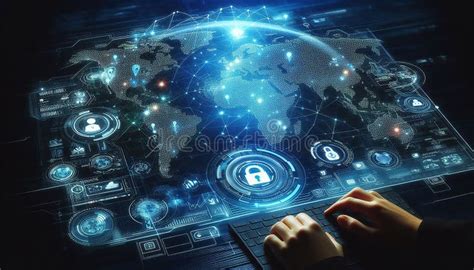 cybersecurity digital world map stock illustrations 590 cybersecurity