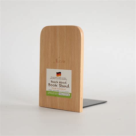 Badu Bg 1 бр Стойка за книги от естествен бук противоплъзгащи се книгоразделители Краища на