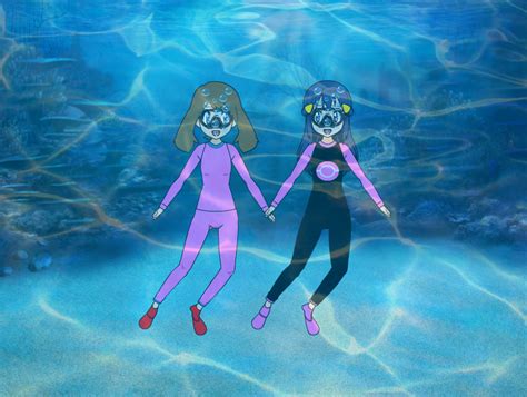Pokemon May And Dawn Freediving Fun By Crt2mtsu1 On Deviantart