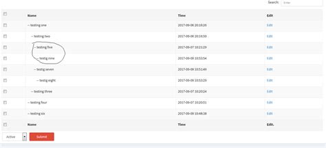 Php Deleting A Item From Multilevel Category Or Menu List Stack