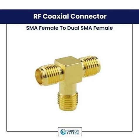 Rf Coaxial Connector Sma Female To Dual Sma Female Adapter Brass 500