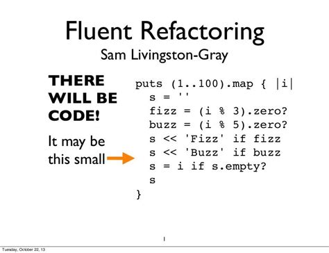 Fluent Refactoring Cascadia Ruby Conf 2013