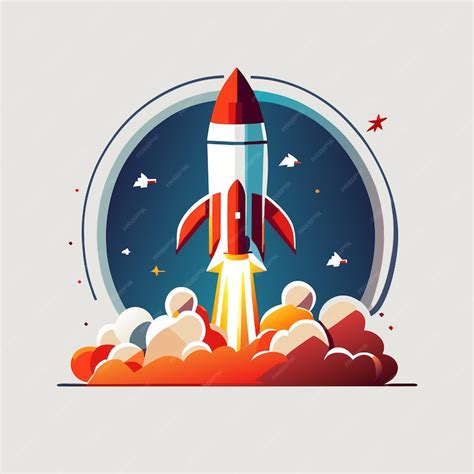 Premium Vector Illustration Rocket Launch Isolated Set Space Mission Rockets With Smoke
