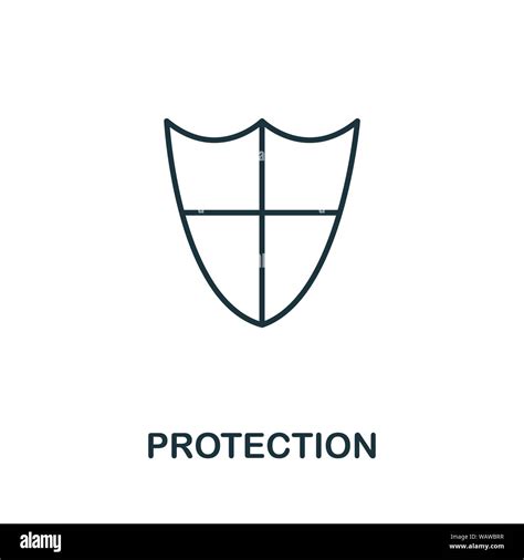 Protection Thin Line Icon Creative Simple Design From Security Icons Collection Outline
