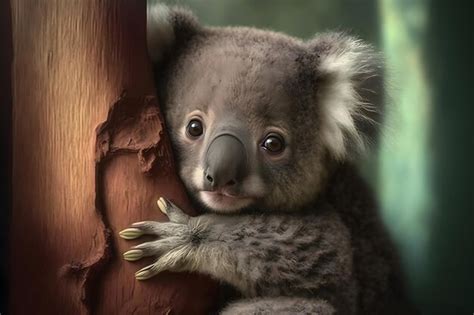 Premium Ai Image A Cute Koala Neural Network Ai Generated