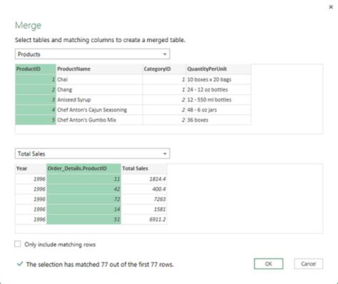 how to combine two tables in excel power query