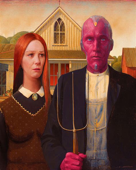 American Gothic Art Scarlet Witch Marvel Fandoms Vision