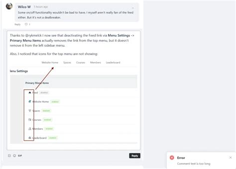 Comment Too Long Error Message Wpmanageninja Community