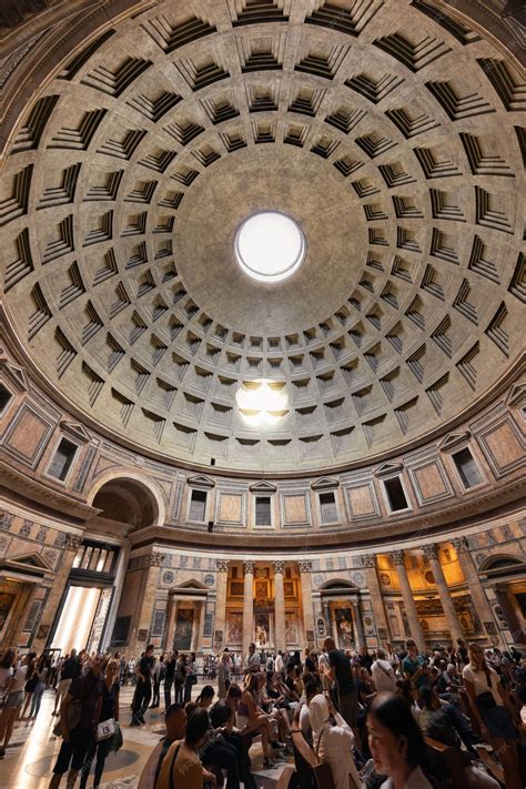 Premium Photo Famous Ancient Pantheon Interior With Round Dome Walls
