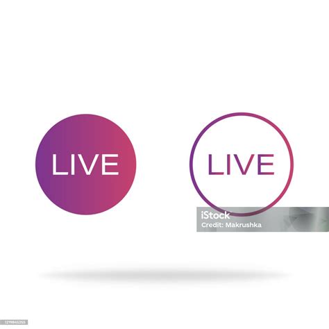 라이브 스트림 아이콘입니다 온라인 방송 기호입니다 텔레비전 벡터 절연 기호입니다 미디어 라이브 버튼 스트리밍 벡터 Eps 10