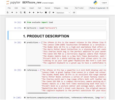 Bertscore Calculation On The Product Description Feature Download Scientific Diagram