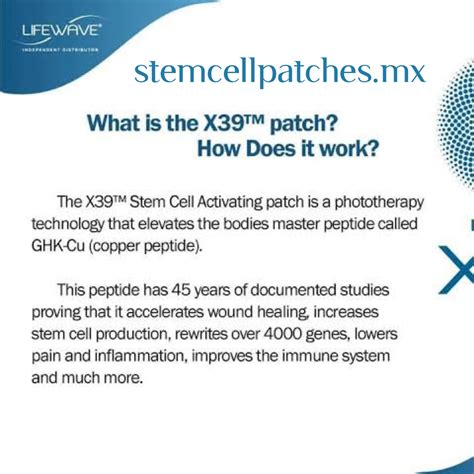 Lifewave Stem Cell X39 Patch Technology