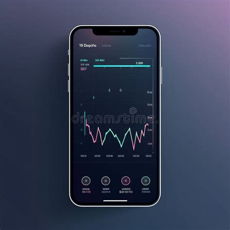 The Phone Screen Displays Various Graphs That Can Display Data And