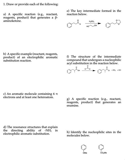 Solved A A Specific Reaction Eg Reactant Reagents