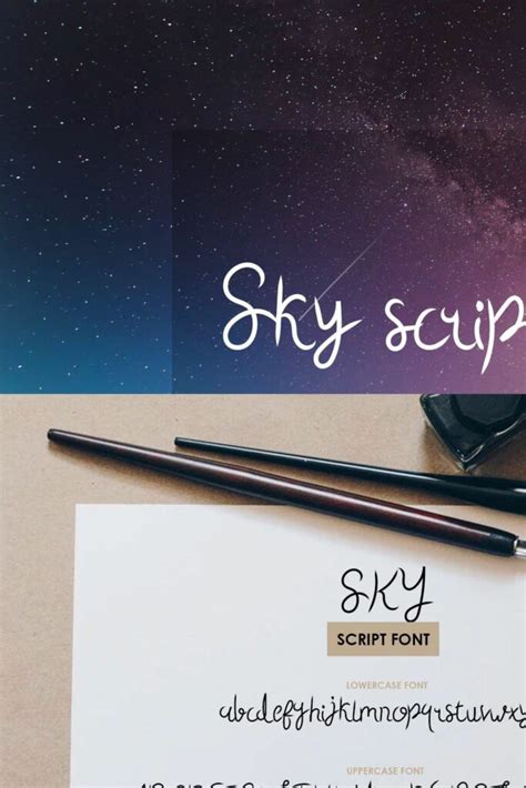 Sky Script Font MasterBundles Sky Script Font MasterBundles